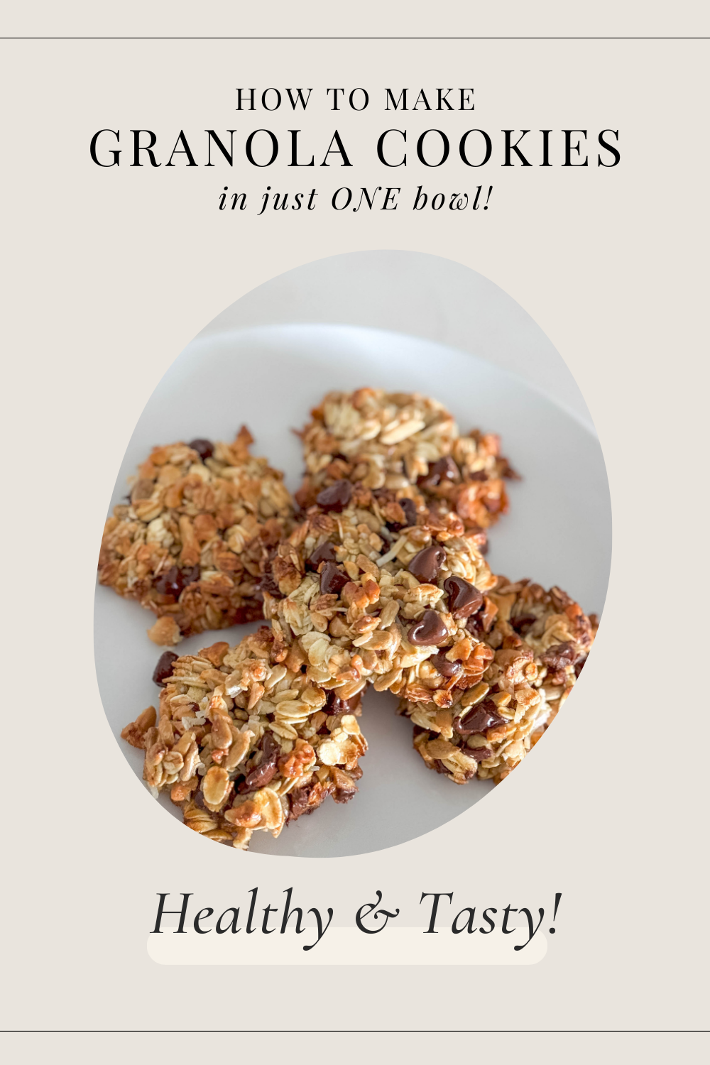One Bowl Granola Cookies - The Secret Crunch | Homemade Cookies & More