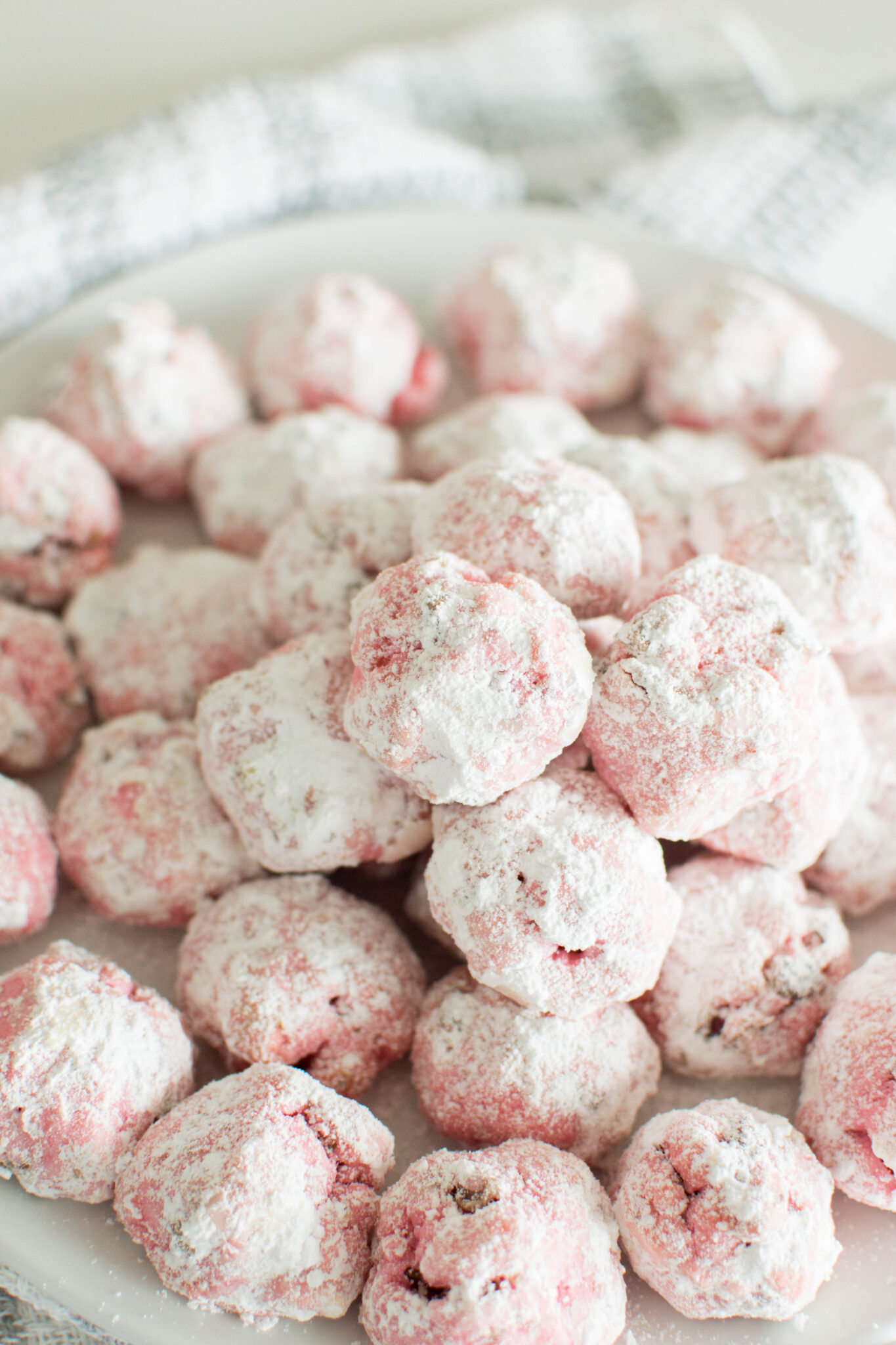 Pink Snowball Cookies - The Secret Crunch | Homemade Cookies & More