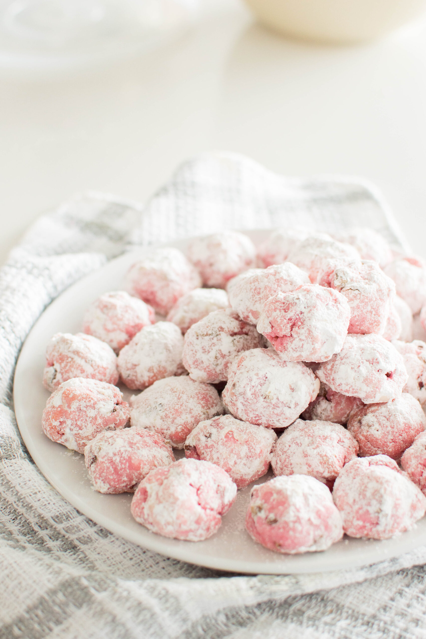 Pink Snowball Cookies - The Secret Crunch | Homemade Cookies & More