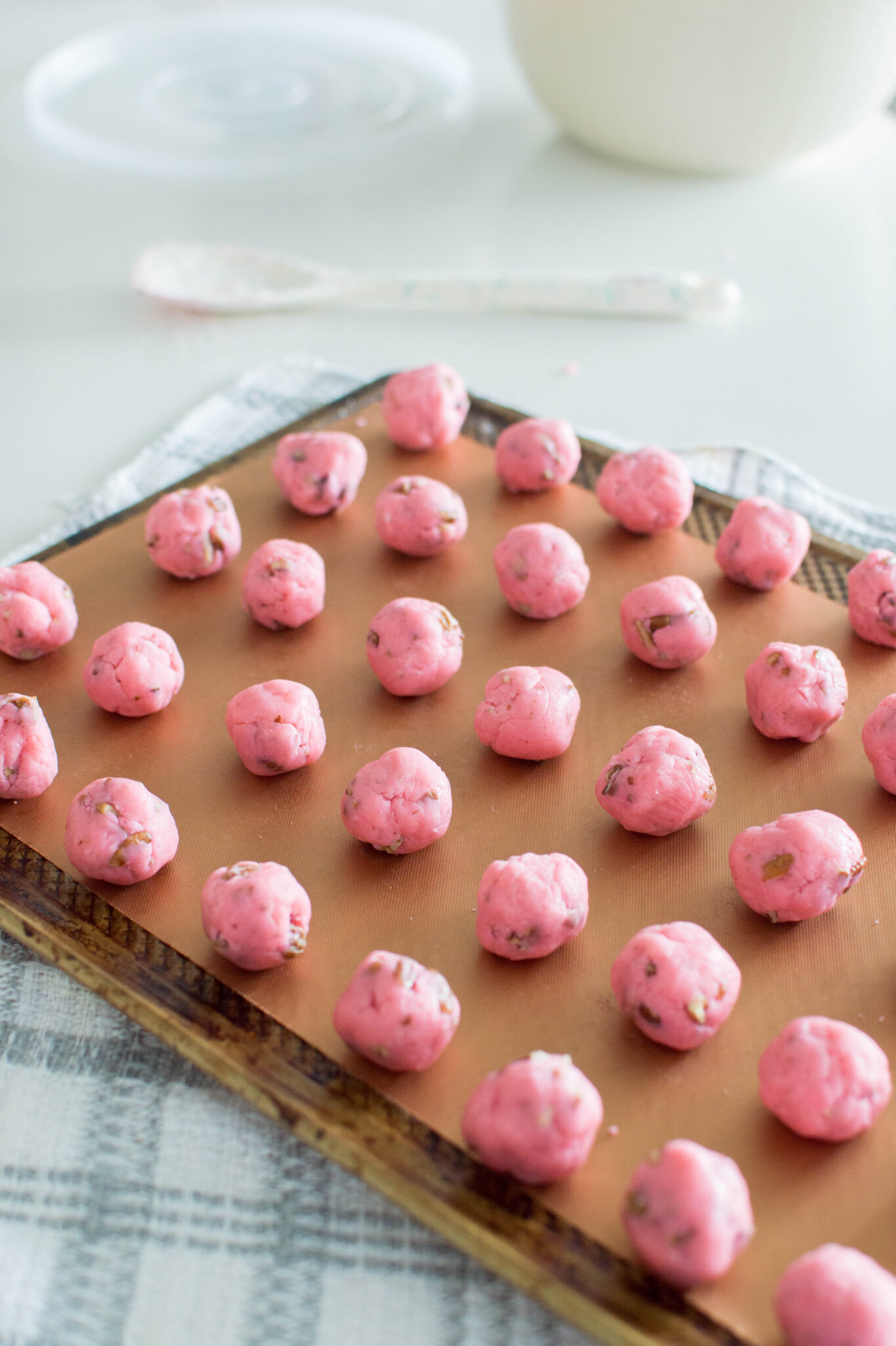 Pink Snowball Cookies - The Secret Crunch | Homemade Cookies & More