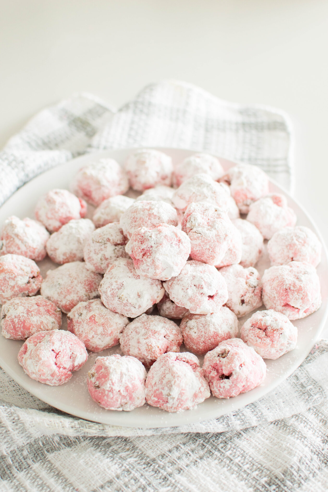 Pink Snowball Cookies - The Secret Crunch | Homemade Cookies & More