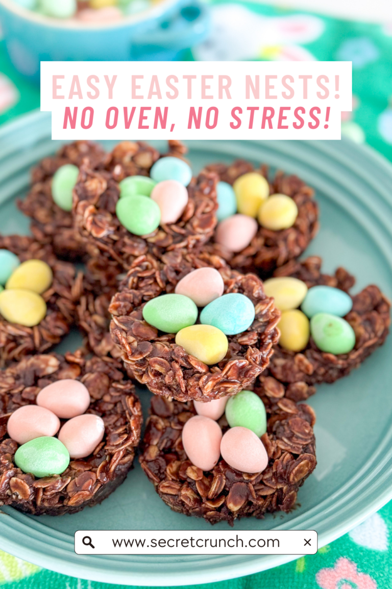 No-Bake Easter Nest Cookies - The Secret Crunch | Homemade Cookies & More
