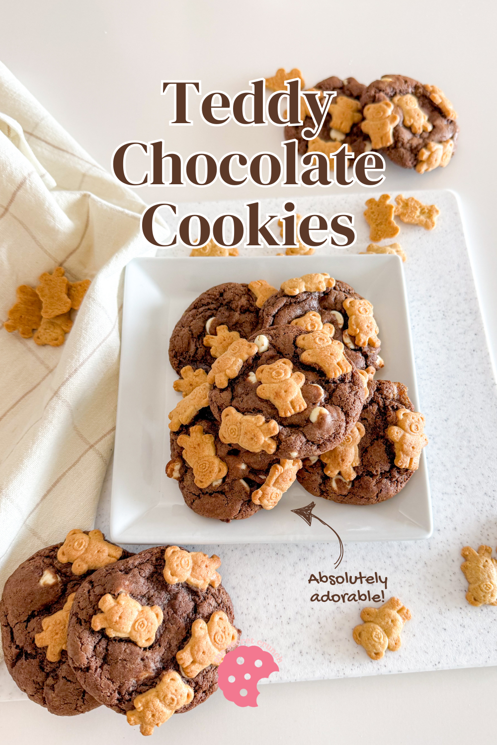 Teddy Chocolate Cookies - The Secret Crunch | Homemade Cookies & More